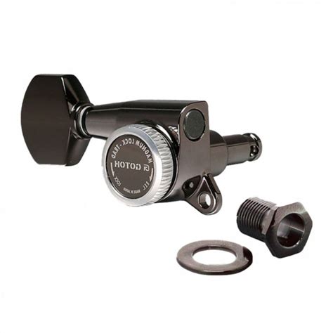 Колки 6 в линию локовые gotoh sg381-mgt-07, реверсные, cosmo black ...