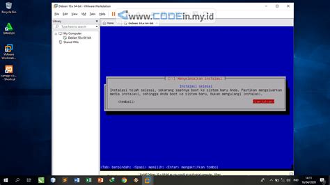 Instalasi Sistem Operasi Linux Debian Pada VMware CODEin