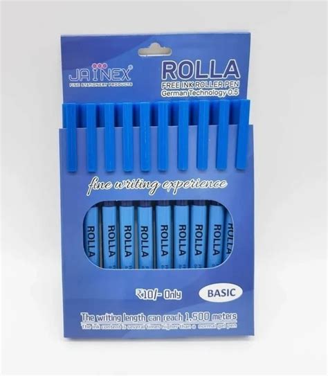 Jainex Rolla Basic Roller Ink Pen 10pc Pack