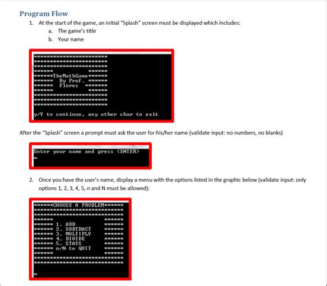 Solved The Math Game Program Requirements Generate Simple Chegg