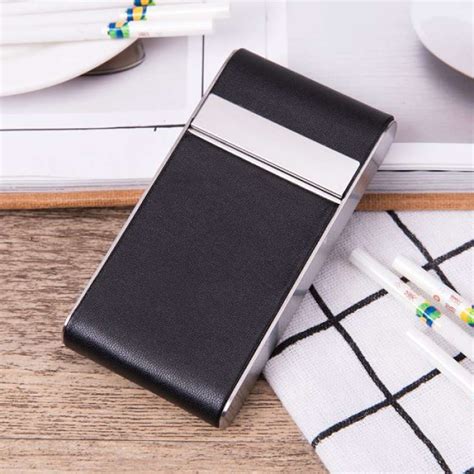 Promo Tempat Rokok Kotak Rokok Kulit Leather Premium Elegant Magnet Extra Diskon 50 Di Seller