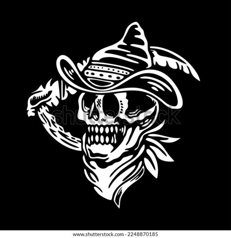 Vector Tracing Artwork Illustration Skeleton Skull Stock Vector Royalty Free