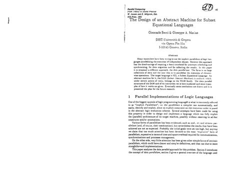 Pdf The Design Of An Abstract Machine For Subset Equational Languages