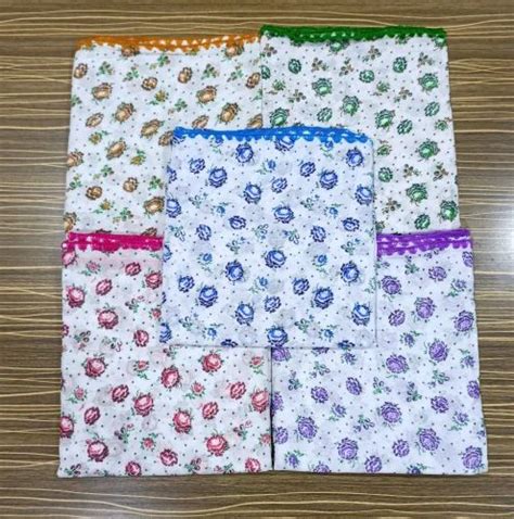 White Base Printed Arco Lace Namazi Cotton Dupatta At Rs 65 In Ahmedabad