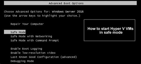 How To Start Hyperv Vms In Safe Mode Techdirectarchive