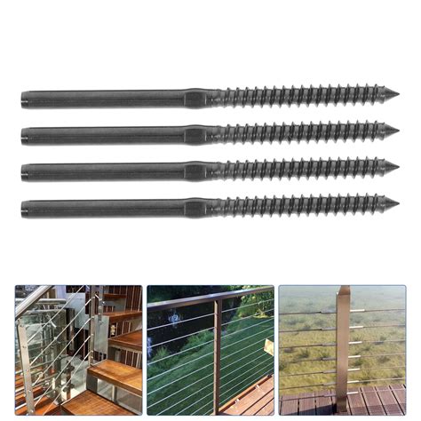 Hemoton 4 Sets Of Wire Railing Deck Railing Hardware Accessory Cable Railing Terminal For Deck