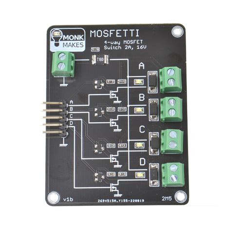 Monk Makes MOSFETTI 4 Way MOSFET Switch - RobotShop