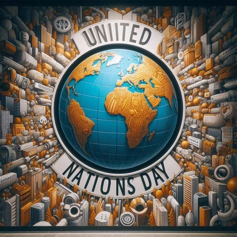 Design For Happy United Nations Day Celebration Premium Ai Generated