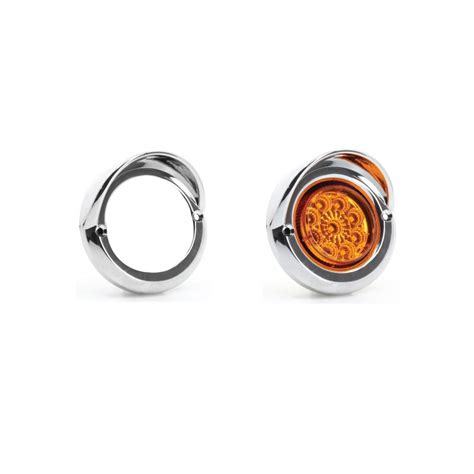 57208 9 Plastic Chrome Flange Mounting For 2 Led Clearance Lamps Lucidity Australia