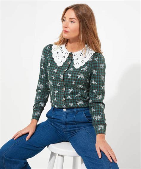 Tess Vintage Collar Blouse Womens Tops And Tees Joe Browns