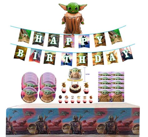 Buy Baby Yoda Party Supplies And Decorations Baby Yoda Birthday
