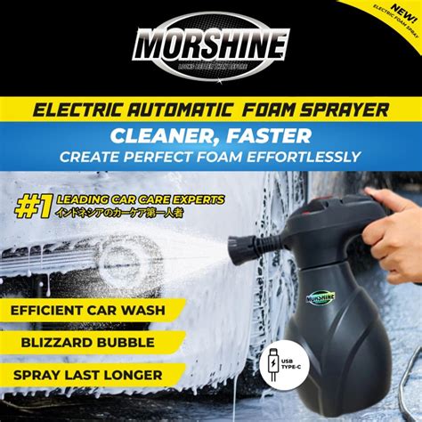 Promo Morshine Electric Foam Sprayer Alat Cuci Motor Mobil Semprotan Busa Salju Otomatis Snow