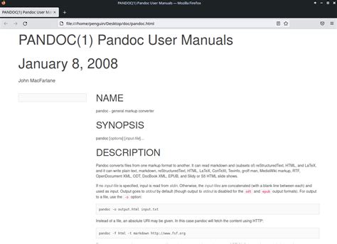 Pandoc Markdown Html