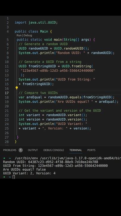 Java Uuid Generating Comparing And Understanding Youtube