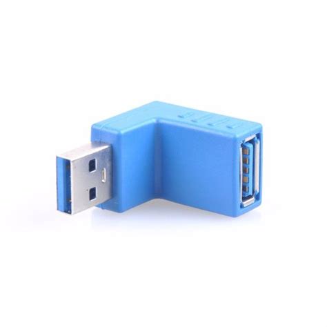 CentIoT USB Right Angled Degree Type A Male To Female Connector Adapter Left Facing