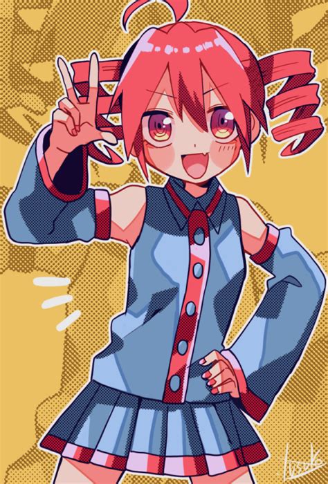 Yuusuke Kun Kasane Teto Kasane Teto Utau Utau 1girl Ahoge Arm