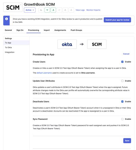 Configuring SCIM For GrowthBook GrowthBook Docs