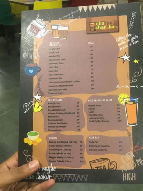 Menu At Chai Pe Charcha Vile Parle West Mumbai