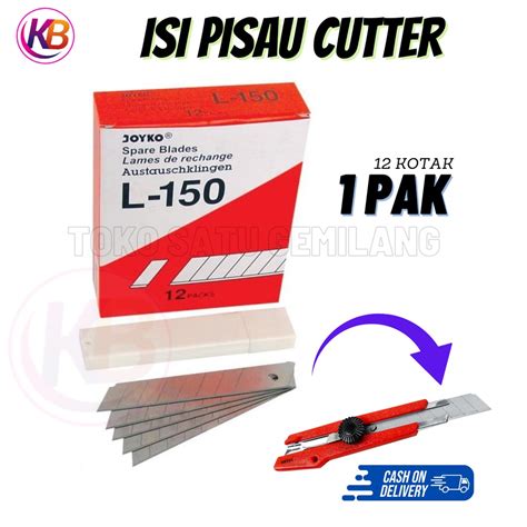 Jual Refill Cutter Joyko Refil Cutter L150 Joyko 1 Lusin 12 Kotak