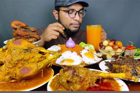 আজকের খাবার অনেক মজার ছিল Full Chicken Curry Mutton Leg Curry Fish