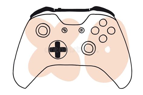 Game Controller In Hand Drawn Style Stock Vector Illustration Of Push