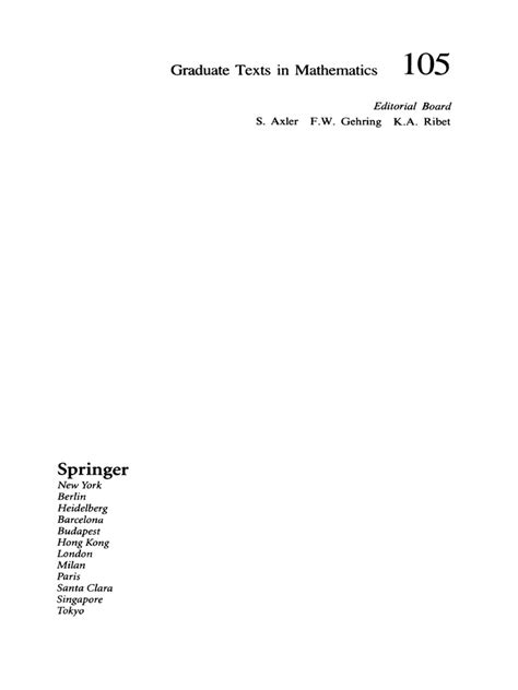 Graduate Texts In Mathematics Serge Lang Sl2 R With 33 Figures