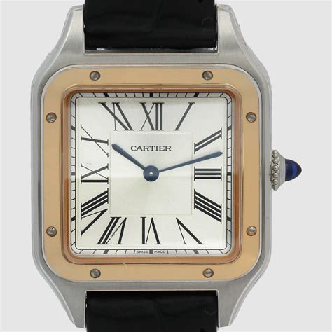 Relógio Cartier Santos Dumont em ouro rosé e aço