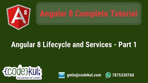Angular 8 Lifecycle And Services Youtube