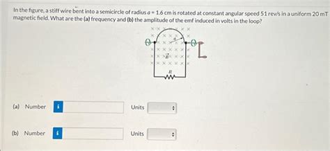 Solved In The Figure A Stiff Wire Bent Into A Semicircle Of Chegg