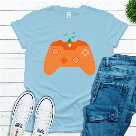 Pumpkin Controller Shirt Halloween Gamer Shirt Pumpkin Shirt Etsy