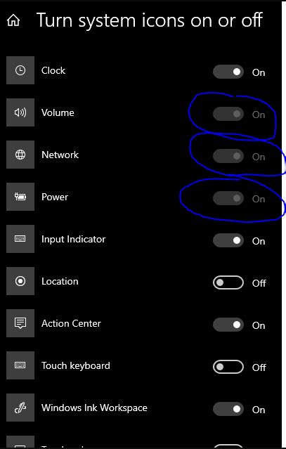 Network And Volume Icons Missing From Taskbar Windows Forums