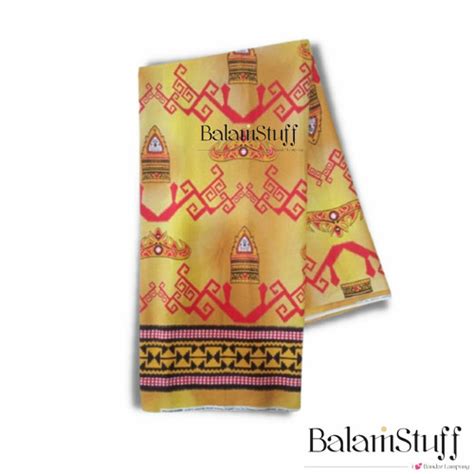 Jual Bahan Batik Khas Lampung Motif Siger Candik Hitam Kota Bandar