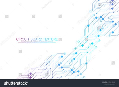 Technology Abstract Circuit Board Texture Background Stock Vector