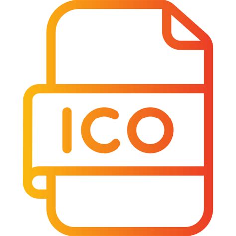 Ico File Generic Gradient Outline Icon