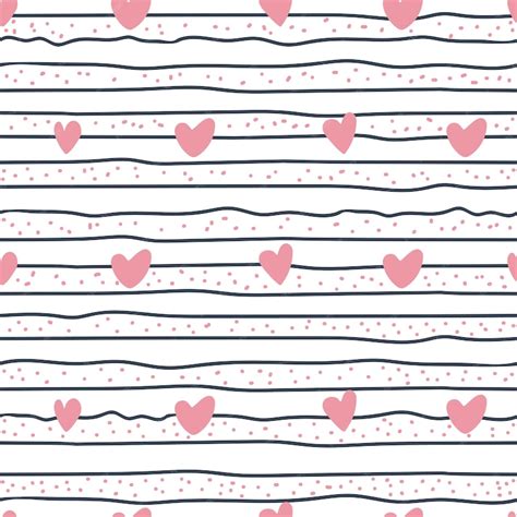 Premium Vector Seamless Pattern Of Red Hearts Vector Illustration
