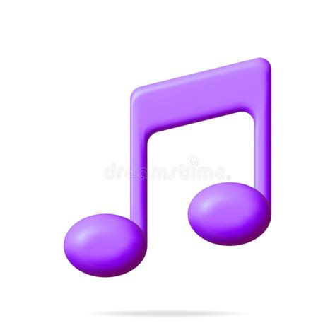 3D Music Note Icon Isolated On White Stock Vector Illustration Of
