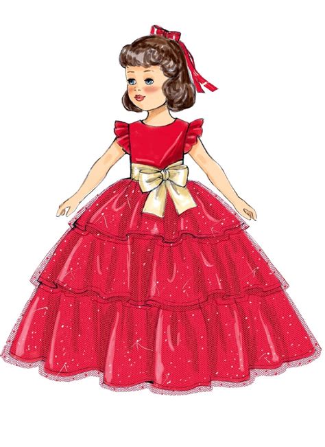 Sewing Pattern 18 Inch Doll Clothes Pattern Retro Ruffled Etsy