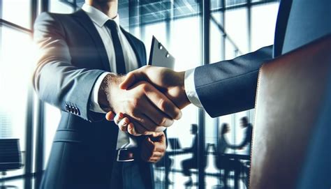 Premium Photo Businessmen Shaking Hands In Corporate Environment