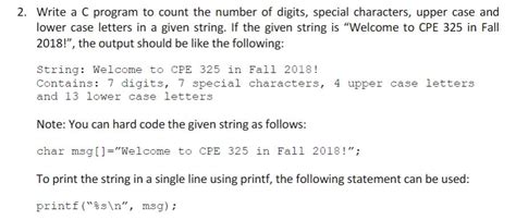 Solved Write A C Program To Count The Number Of Digits Chegg