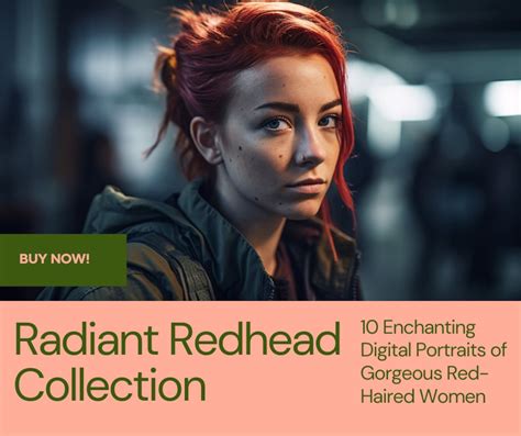 Radiant Redhead Collection Enchanting Digital Portraits Of Gorgeous Red Haired Women Etsy