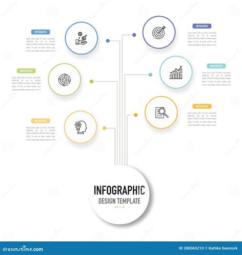 Circular Mind Map Infographic For Business Presentation Stock Vector