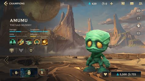 Amumu Champion League Of Legends Wild Rift Interface In Game
