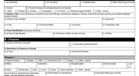 Firearm Declaration Form ≡ Fill Out Printable Pdf Forms Online