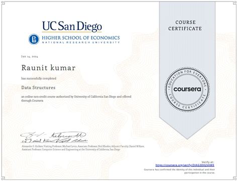 completed data structures course on coursera raunit kumar posted on