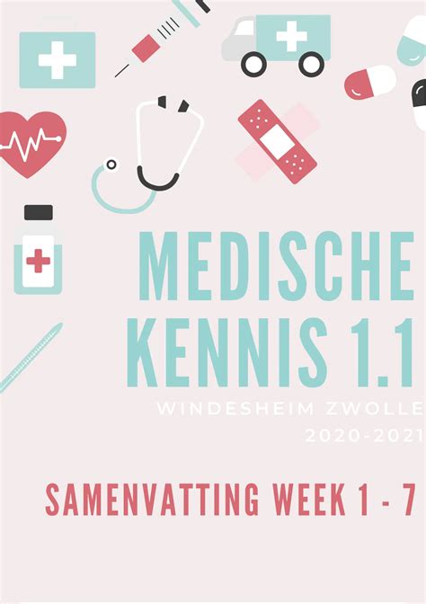 Samenvatting Verpleegkunde Medische Kennis Periode Jaar Windesheim Anatomie Fysiologie