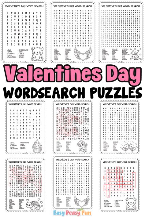 Valentine Word Search Puzzles Free Printable Word Search Maker