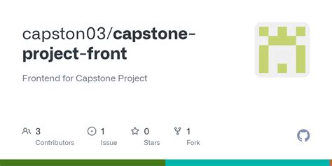 GitHub Capston03 Capstone Project Front Frontend For Capstone Project