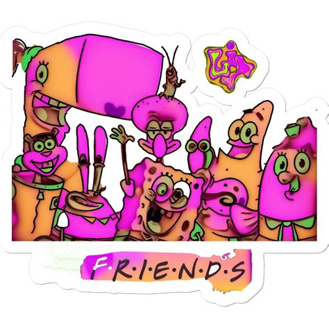 Lit Spongebob N Friends Collection Sticker Illustriously Lit