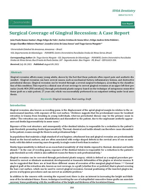 Jurnal Resesi Gingiva 6 Download Free Pdf Periodontology