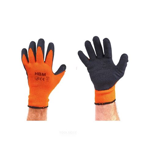 Gants De Travail Professionnels Thermiques HBM Orange Toolsidee Fr